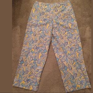 Boston Proper | Pants & Jumpsuits | Boston Proper Paisley Capri Pants ...